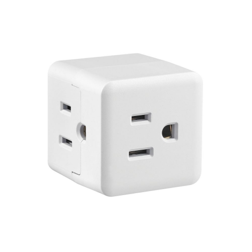 Eaton Wiring 15 Amp Cube Tap, Three Outlet, White (Eaton Wiring 1482W ...