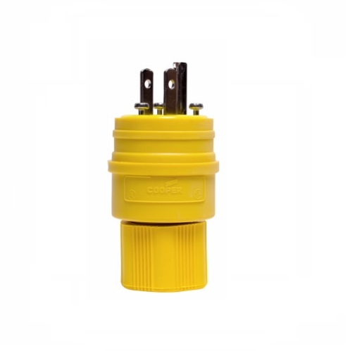 Eaton Wiring 15 Amp Watertight Plug, Yellow (Eaton Wiring 14W47 ...