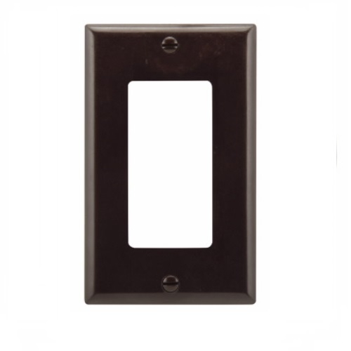 Eaton Wiring 1-Gang Thermoset Decorator Wallplate, Brown (Eaton Wiring ...