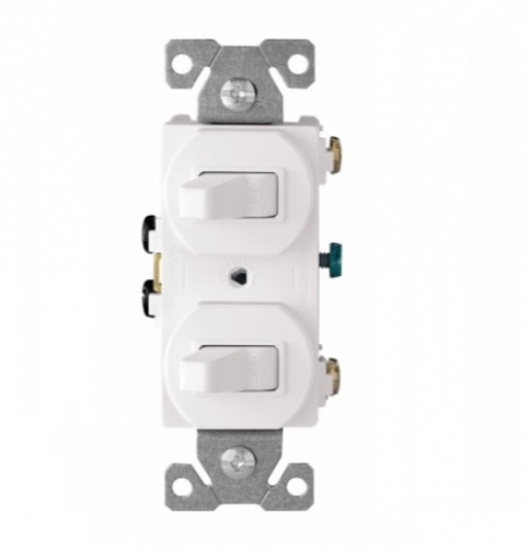 Eaton Wiring 15 Amp Toggle Switches, Combination, White (Eaton Wiring ...