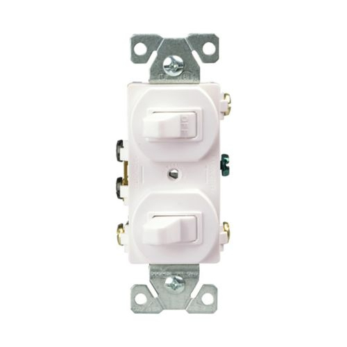Eaton Wiring Commercial Toggle Combo Switch, 3-Way, Single-Pole, 14-12 ...