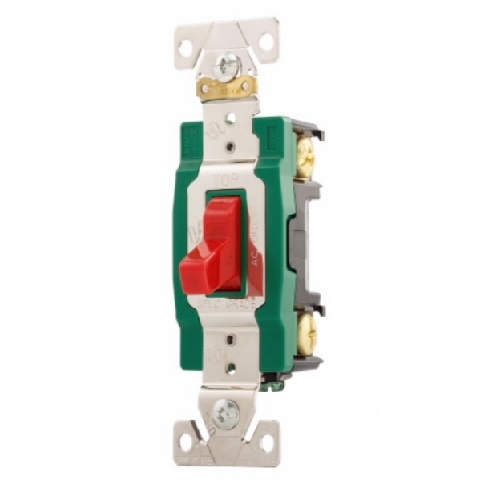 Eaton Wiring 30 Amp Toggle Switch, Single Pole, Red (Eaton Wiring ...