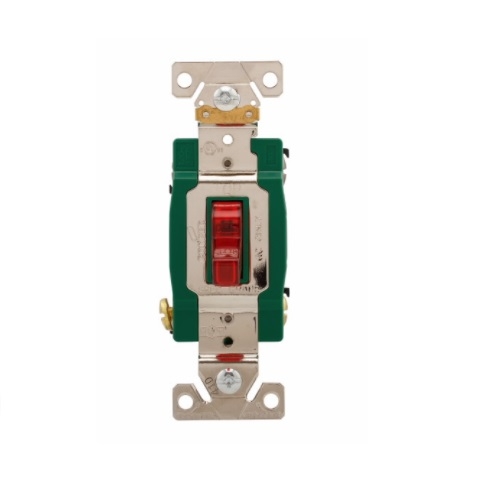 Eaton Wiring 30 Amp Toggle Switch, Industrial Grade, Red (Eaton Wiring ...