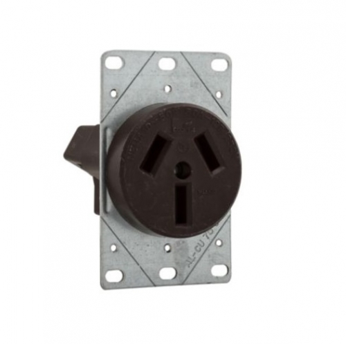 Eaton Wiring 50A Power Device Receptacle w/ Short Strap, 3-Pole, 4-Wire ...