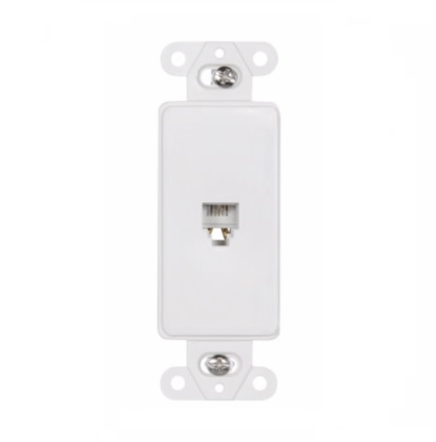Eaton Wiring 4-Conductor Phone Jack Insert, White (Eaton Wiring 3560-4W ...