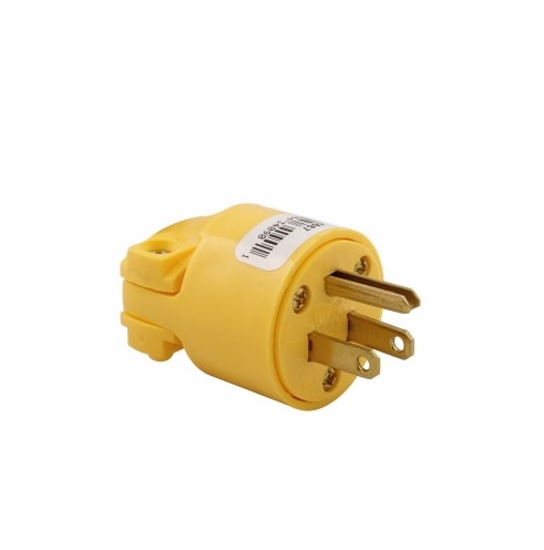 Eaton Wiring 15 Amp Electric Plug, Angled, Vinyl, Yellow (Eaton Wiring ...