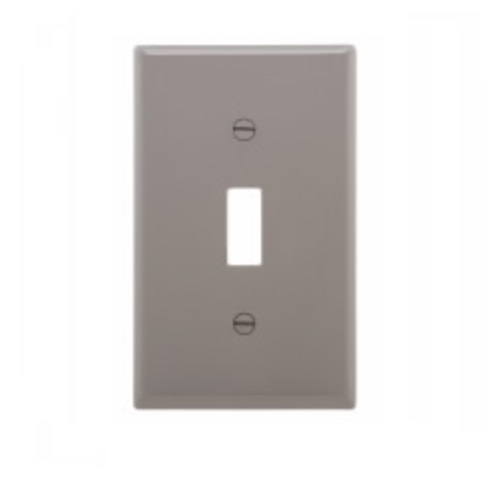 Eaton Wiring 1-Gang Toggle Switch Wall Plate, Standard, Gray (Eaton ...
