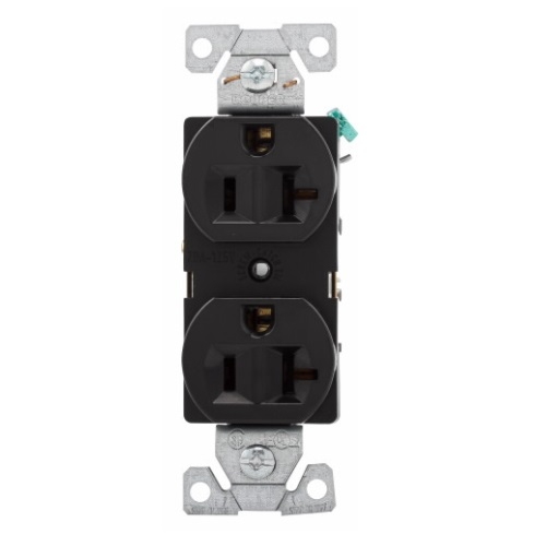 Eaton Wiring 20 Amp Duplex Receptacle Outlet, 2-Pole, 3-Wire, 125V ...