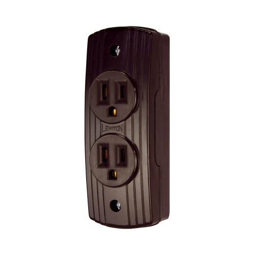Eaton Wiring Duplex Outlet w/ Grounding, Surface Mount, Brown (Eaton ...