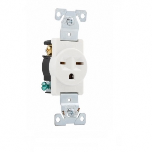 Eaton Wiring 15 Amp NEMA 6-15R 250V Premium Single Receptacle, White ...