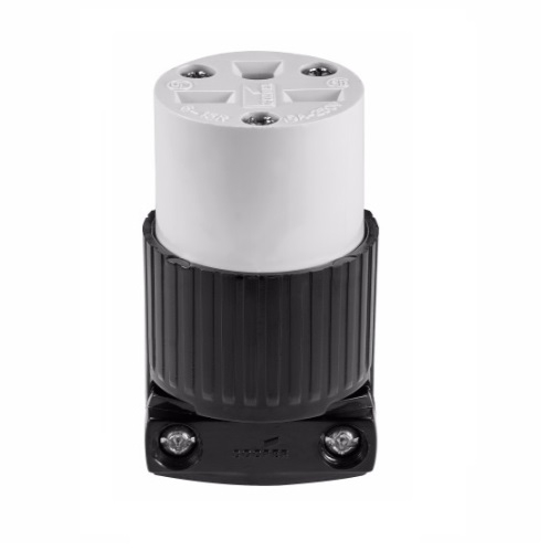 Eaton 15 Amp Cord Grip Connector, NEMA 6-15R, 250V, Black (Eaton 5669 ...