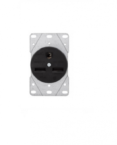 Eaton 30 Amp NEMA 6-30R 250V Flush Mount Power Receptacle,Black (Eaton ...