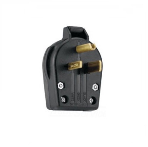 Eaton Wiring 50 Amp Electric Plug, Angled, NEMA 6-50P, Black (Eaton ...