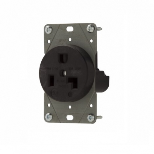 Eaton 30 Amp NEMA 5-30R 125V Flush Mount Power Receptacle,Black (Eaton ...