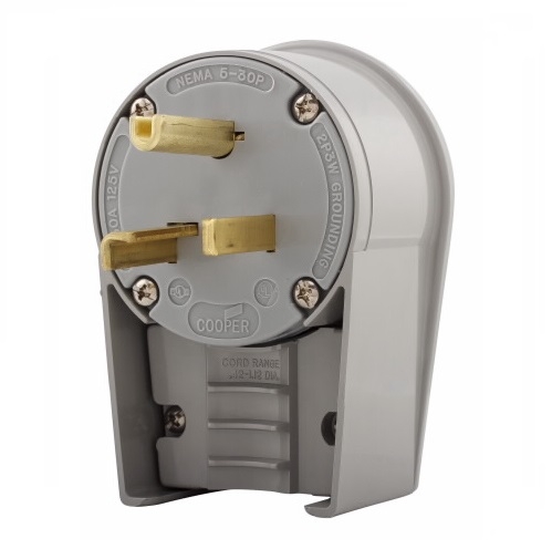 Eaton Wiring 30 Amp Electric Plug, Angled, Grey (Eaton Wiring 5717AN ...
