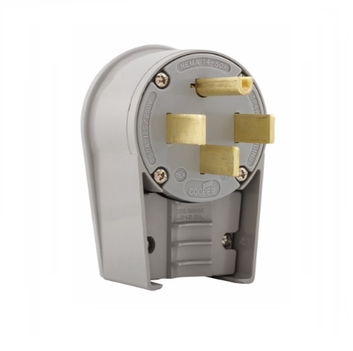 Eaton Wiring 50 Amp Electric Plug, Angled, NEMA 14-50P, Black (Eaton ...