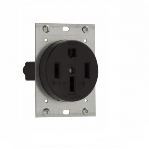 Eaton Wiring 50 Amp NEMA 14-50R 125V-250V Flush Mount Power Receptacle ...