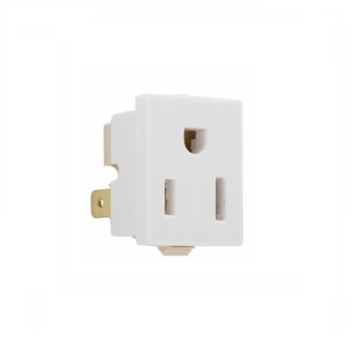 Eaton Wiring 15 Amp Snap-In Receptacle, Square, White (Eaton Wiring 67W ...