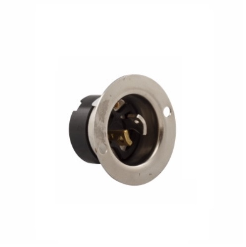 Eaton Wiring 15 Amp Flanged Inlet Connector, ML1, Polarized Phenolic ...