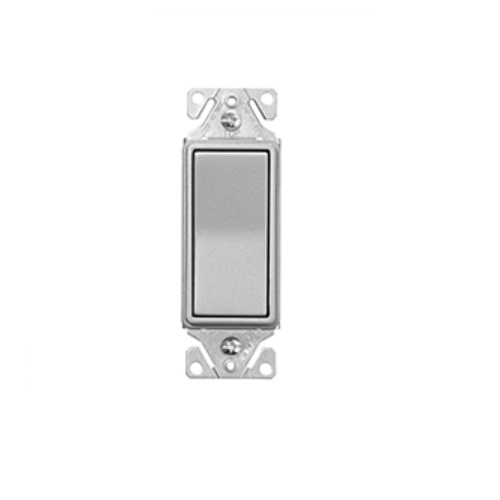 Eaton 15A Rocker Wall Switch, Single-Pole, Silver Granite Finish (Eaton ...