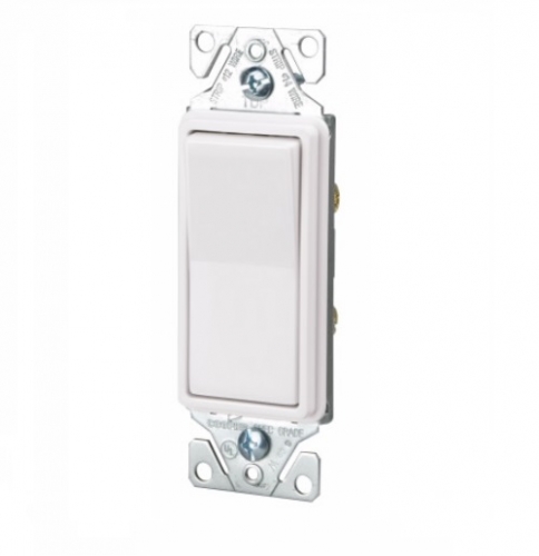 Eaton 15 Amp Single Pole Momentary Contact Rocker Switch, White (Eaton ...