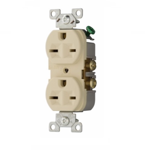 Eaton Wiring 15 Amp Straight Blade Duplex Receptacle, Ivory (Eaton ...