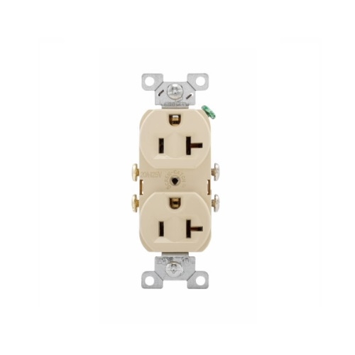 Eaton Wiring 20 Amp Duplex Receptacle, 2-Pole, 3-Wire, #14-10 AWG, 125V ...