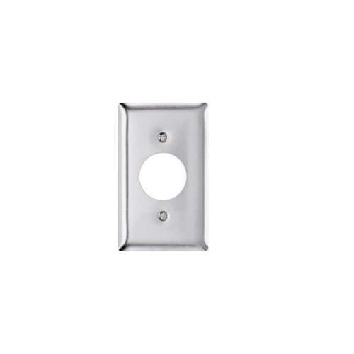 Eaton Wiring Single Receptacle Wall Plate, 1-Gang, Stainless Steel ...