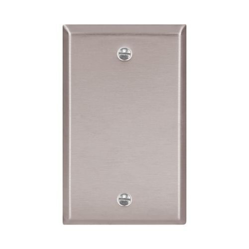 Eaton Wiring Blank Wall Plate, 1-Gang, Stainless Steel (Eaton Wiring ...