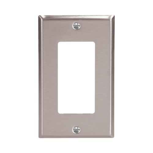 Eaton Wiring Wall Plate for GFCI Outlet, 1-Gang, Stainless Steel (Eaton ...