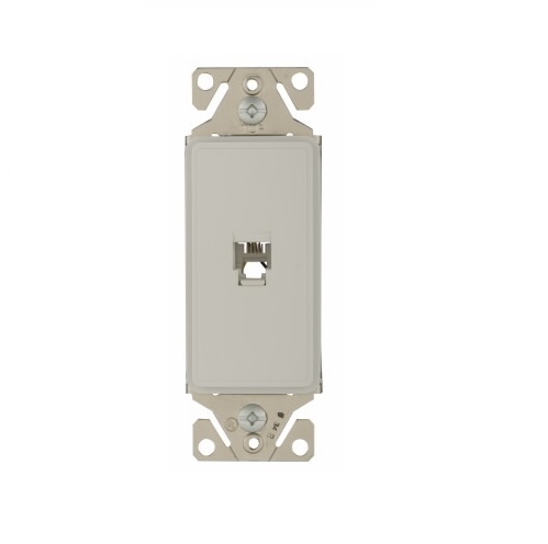 Eaton Wiring Phone Jack Insert, Single, White Satin (Eaton Wiring 9545 ...