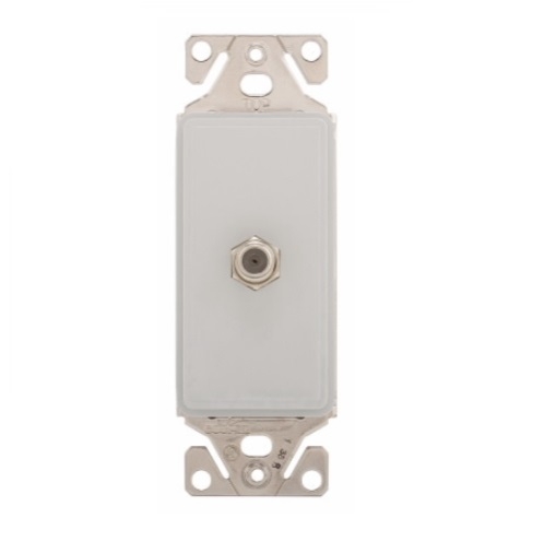 Eaton Wiring Coax Insert, Single Adapter, White Satin (Eaton Wiring ...
