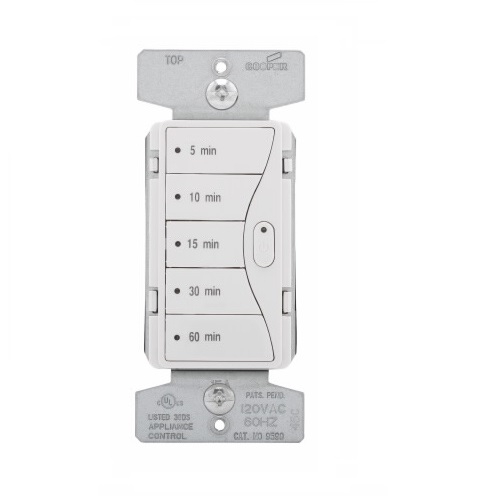 Eaton Wiring 1800W Minute Timer w/ OFF Button, 5-Button, Alpine White ...