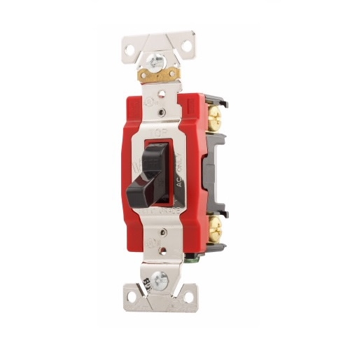 Eaton Wiring 20 Amp Toggle Switch, Single-Pole, Industrial, Black ...