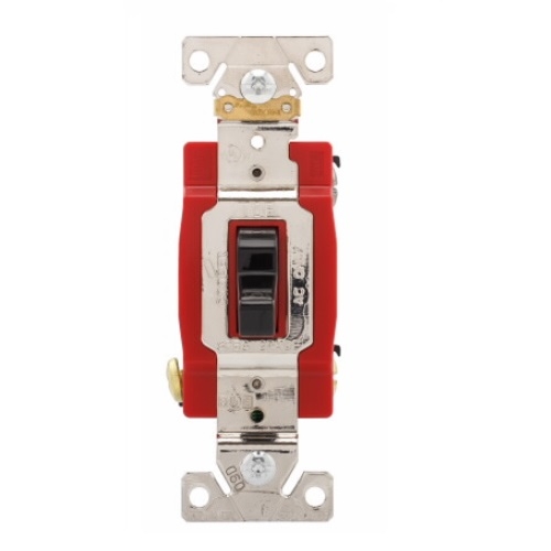 Eaton Wiring 20 Amp Toggle Switch, 3-Way, Industrial, Black (Eaton ...