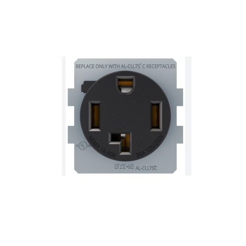 Eaton Wiring 30A Power Receptacle w/ Short Strap, 3-Pole, 4-Wire, 125V ...