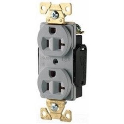 Eaton Wiring 20A Modular Duplex Receptacle, 2-Pole, 3-Wire, 125V, Gray ...