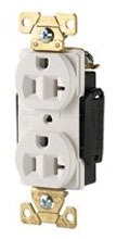 Eaton Wiring 20A Modular Duplex Receptacle, 2-Pole, 3-Wire, 125V, Light ...
