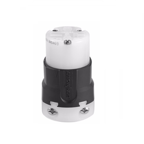 Eaton Wiring 20 Amp Grip Connector, NEMA 6-20P, Nylon, Black/White ...