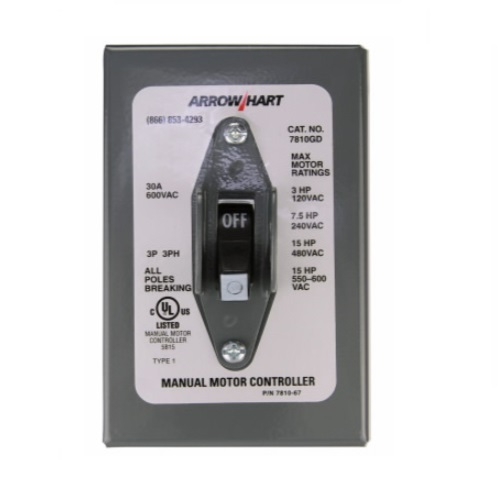 Eaton Wiring 30 Amp Motor Controller w/ NEMA 1 enclosure, Manual, 600V ...