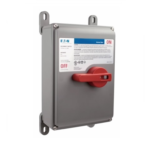 Eaton Wiring 60 Amp Disconnect Switch, Motor Control, Standard, NEMA 4X ...