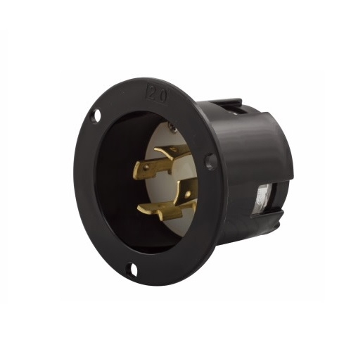 Eaton Wiring 20 Amp Flanged Inlet, NEMA L16-20, 480V, Black (Eaton ...