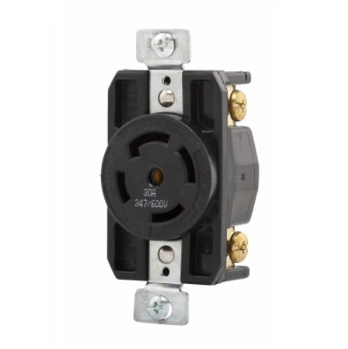 Eaton Wiring 30 Amp Locking Receptacle, NEMA L23-20, 347/600V, Black ...