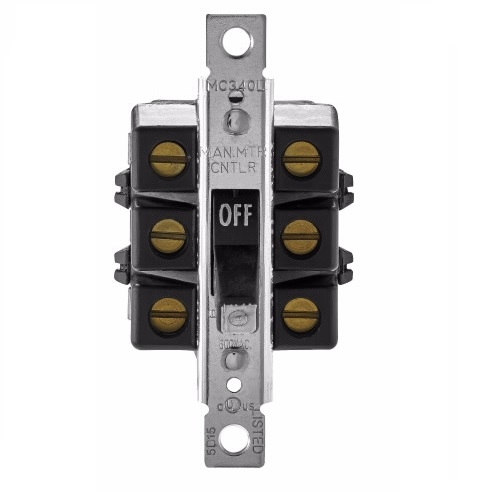 Eaton Wiring 40 Amp Motor Control Toggle Switch, 2-Position, 600V ...