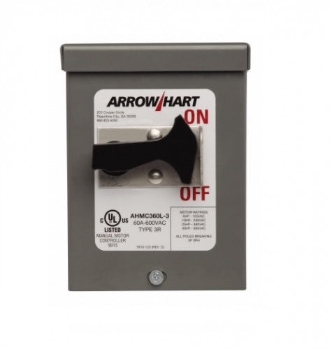 Eaton Wiring 60 Amp Motor Control Toggle Switch, NEMA 3R, 600V, Grey ...