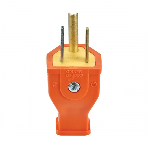 Eaton Wiring 15A Thermoplastic Plug, 2-Pole, 2-Wire, Straight, 125V ...