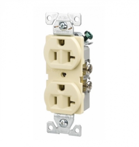 Eaton Wiring 20 Amp Duplex Receptacle , Auto-Grounded, Commercial ...