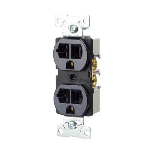 Eaton Wiring 20A Duplex Receptacle, Modular, 2-Pole, 3-Wire, 125V ...