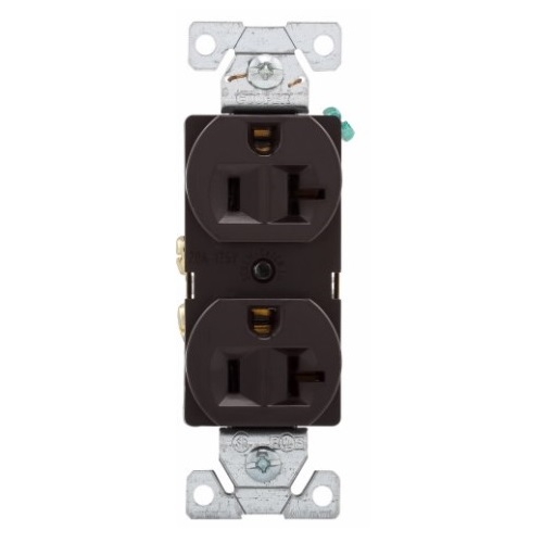 Eaton Wiring 20 Amp Duplex Receptacle, 2-Pole, 3-Wire, 14-10 AWG, 5-20R ...