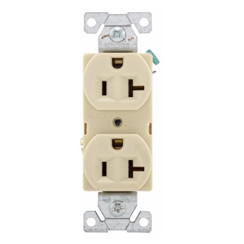 Eaton Wiring 20 Amp Duplex Receptacle, 2-Pole, 3-Wire, 14-10, 5-20R ...